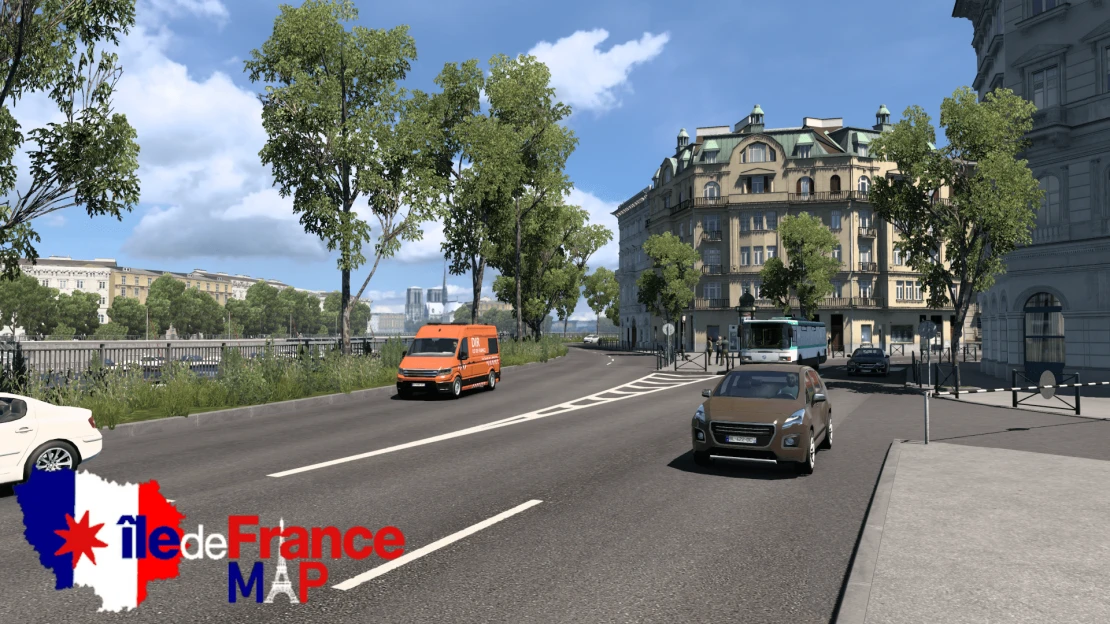 Île-de-France (Paris Suburbs) Map 1:1 v0.1.3b 1.53 - ETS2 mods download