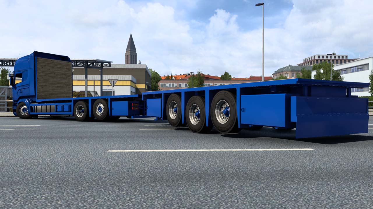 Custom Flatbed Chassis and Trailer Combo for RJL & Next Gen Scania v5.0 ...