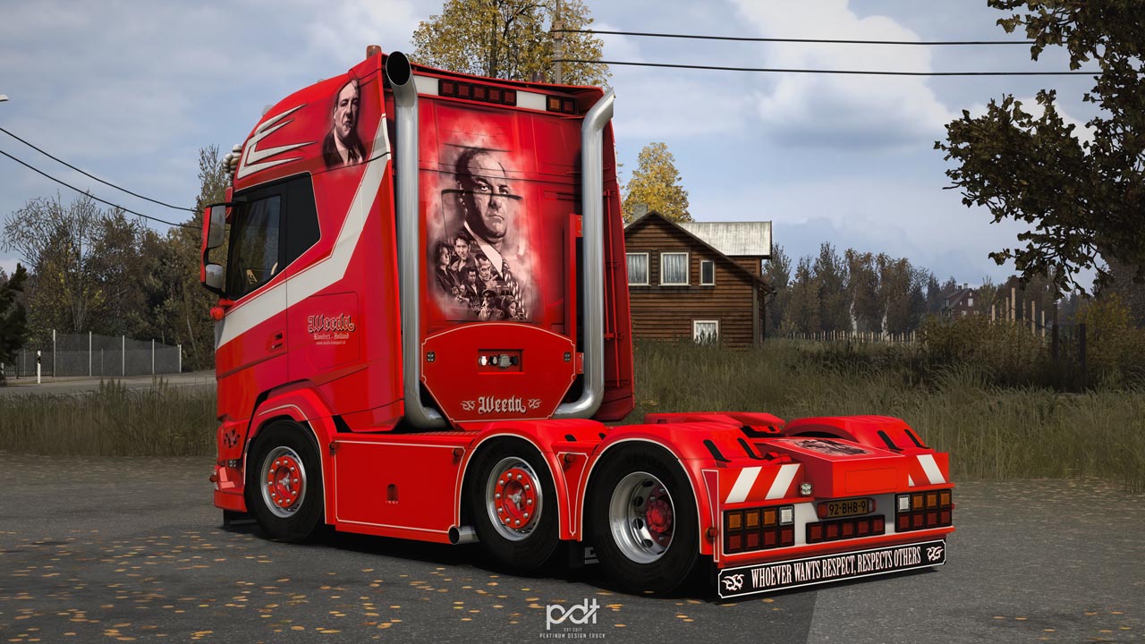 DAF XG+ 530 Weeda Sopranos + Trailer v2.0 1.54 - ETS2 mods download