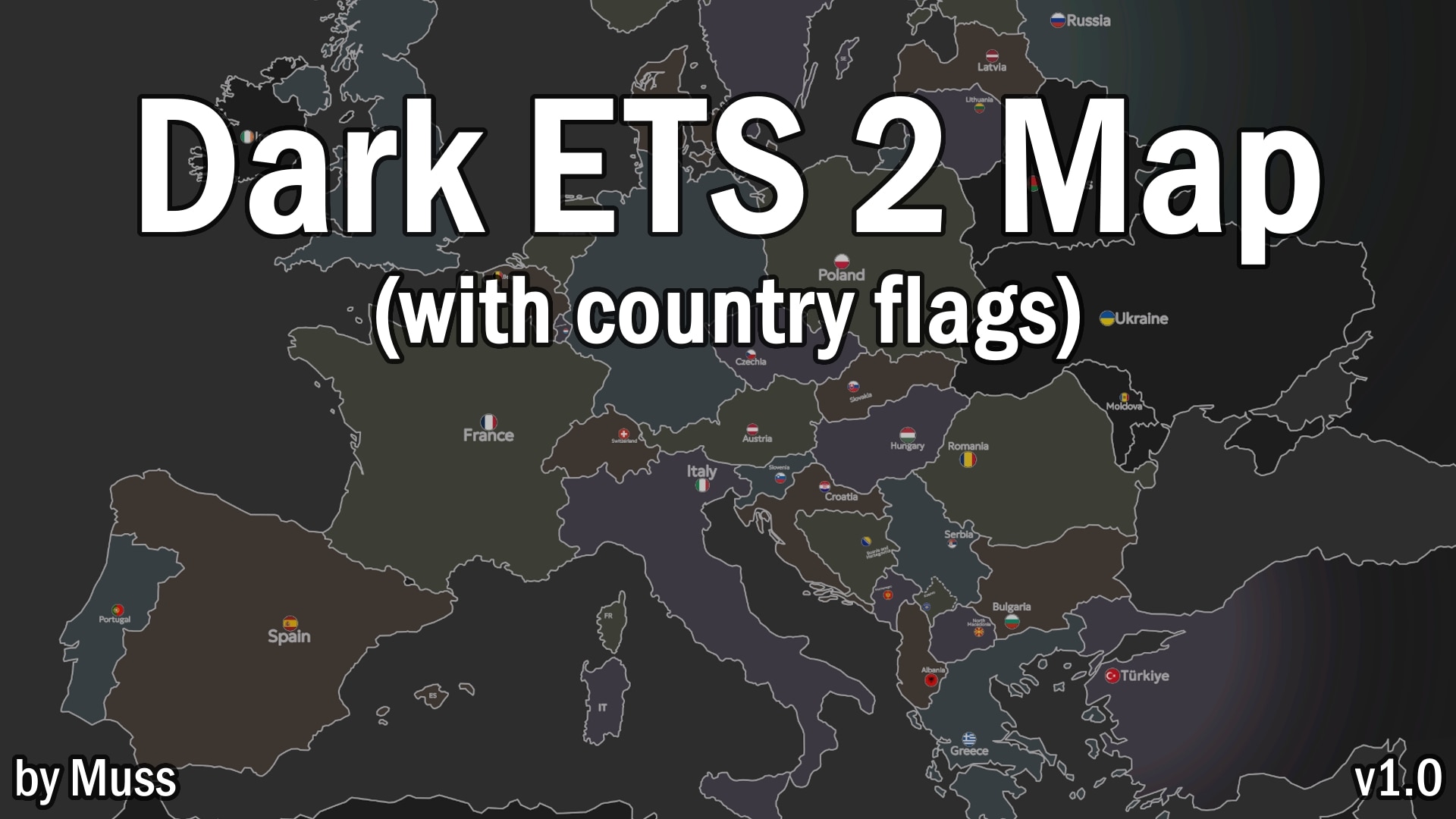 Dark ETS 2 Background Map v1.0 1.54 - ETS2 mods download
