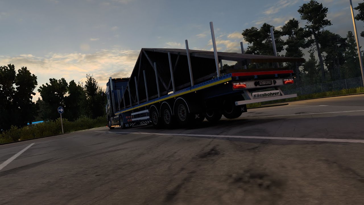 Kassbohrer Flatbed Trailer 1.49 - ETS2 mods download