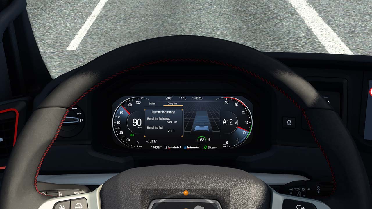 MAN TGX 2020 Improved Dashboard v1.0 - ETS2 mods download
