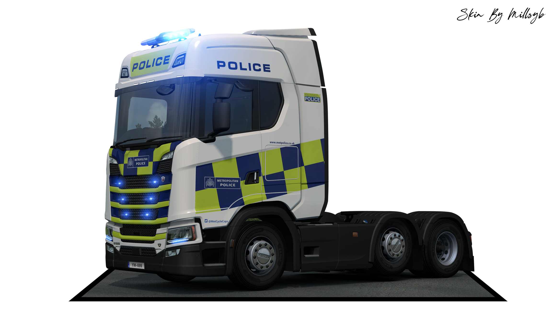 Police NG Scania Skin 2 - ETS2 mods download