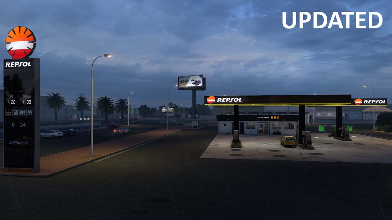 Real European Gas Stations Reloaded v1.47 - ETS2 mods download