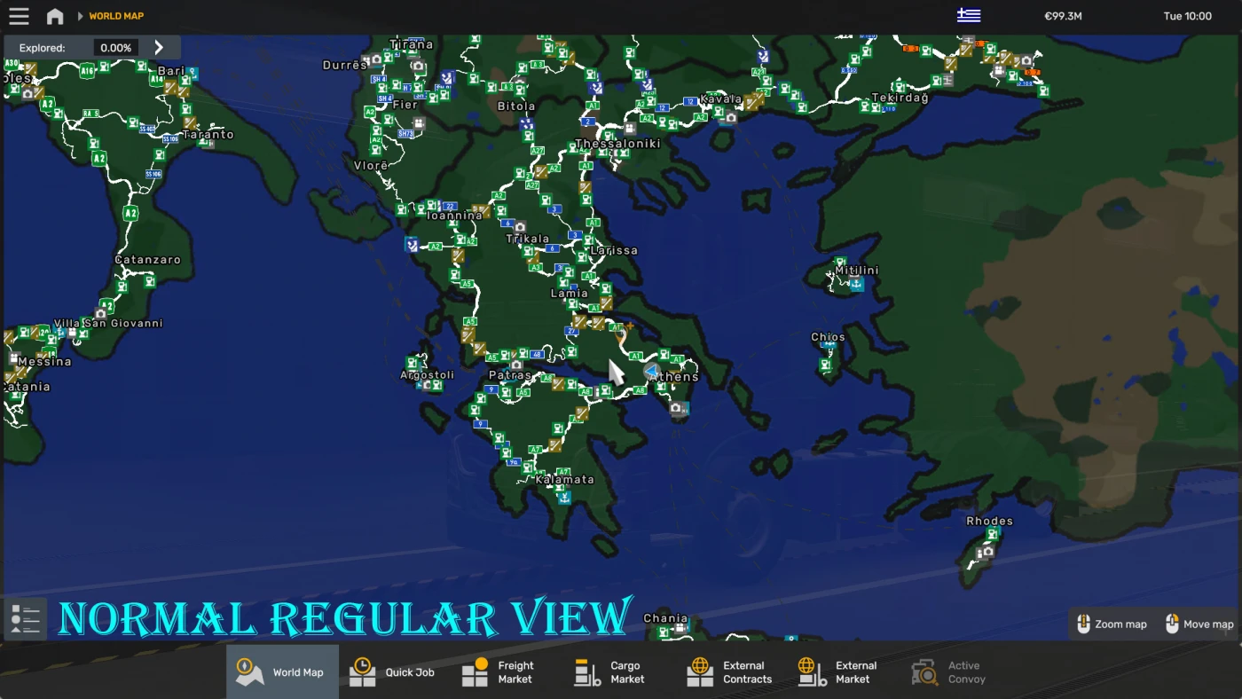 The World Background Map ETS2 v1.2 1.53 - ETS2 mods download