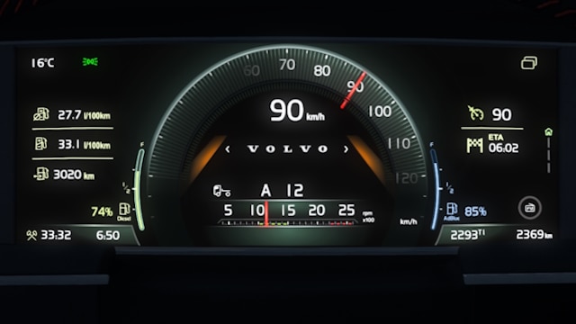 Volvo FH5 Improved Dashboard v1.0 1.54 - ETS2 mods download