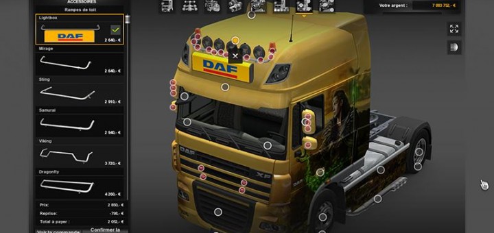 ETS2 Lightbox For DAF 2021 v1.48 - ETS2 mods download