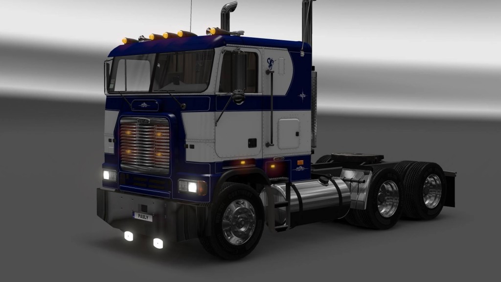 FREIGHTLINER FLB CUSTOM BLUE SKIN 1.22 - ETS2 mods download
