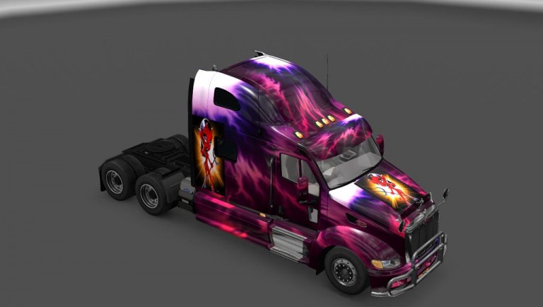 PETERBILT 387 DEVIL SKIN 1.22 - ETS2 mods download