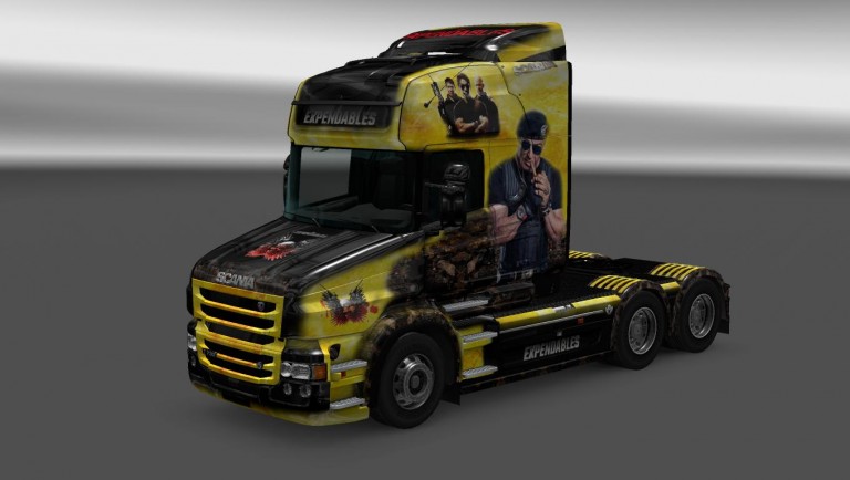 SCANIA T RJL THE EXPENDABLES SKIN 1.22 - ETS2 mods download