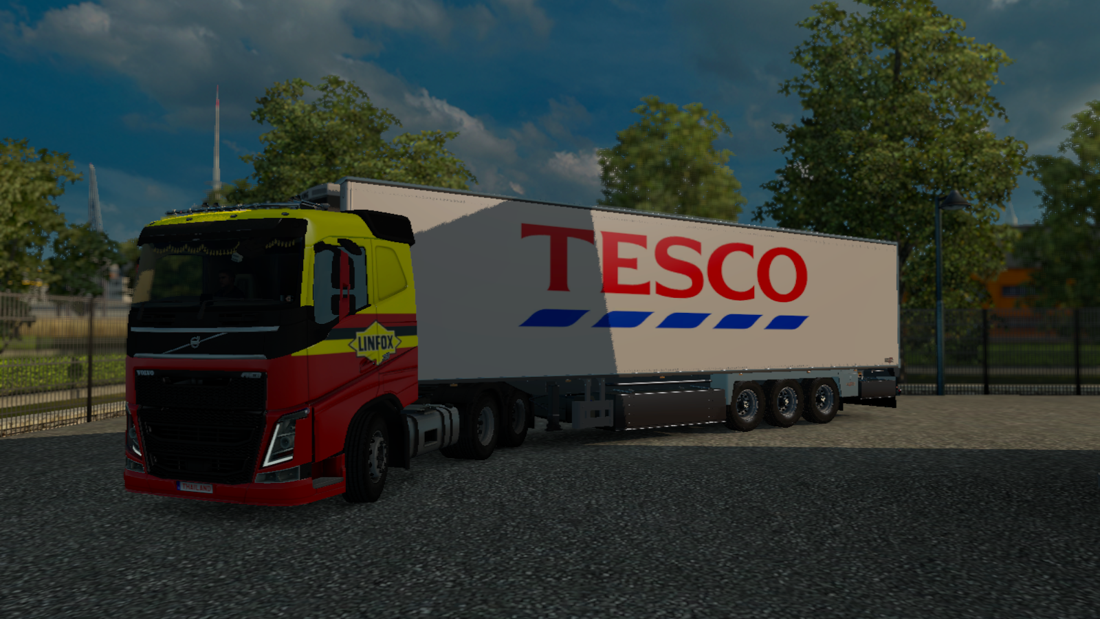 Skin Linfox + Trailer Tesco - ETS2 mods download