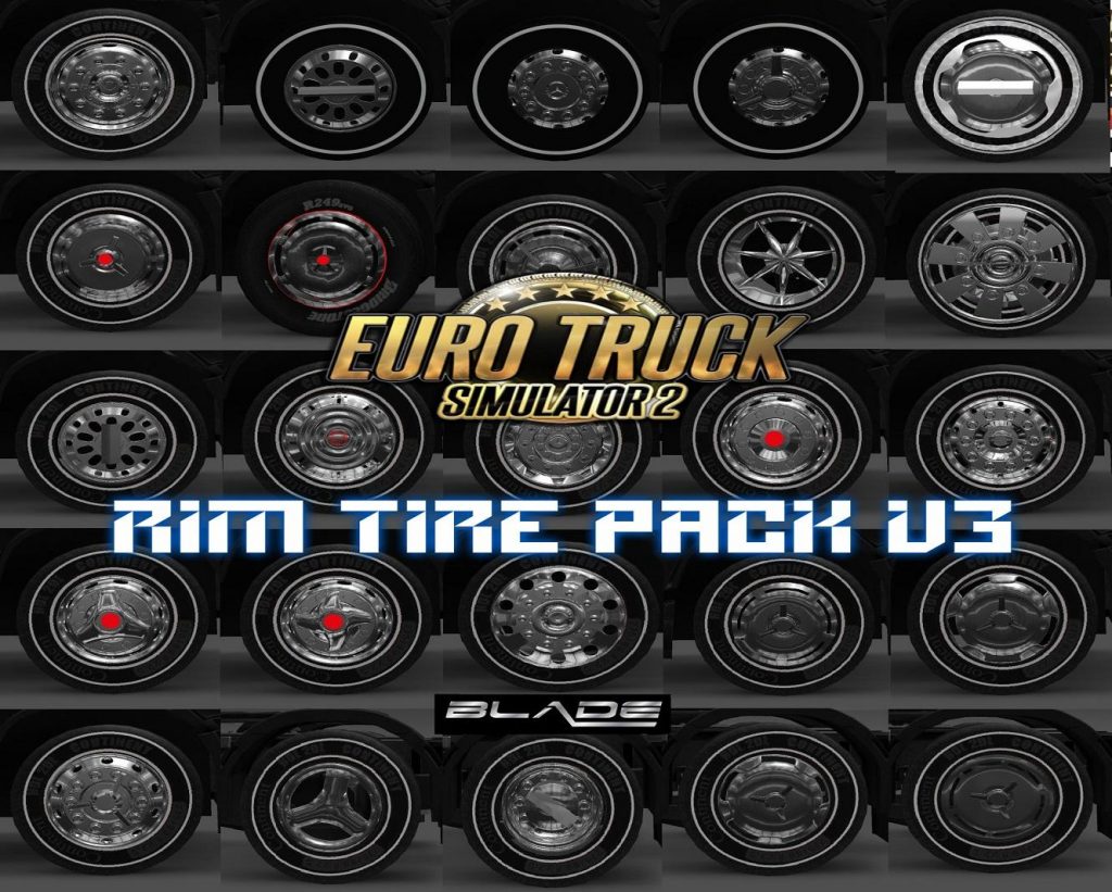 RIM & TIRE PACK V3 FOR ETS2 1.24 - ETS2 mods download