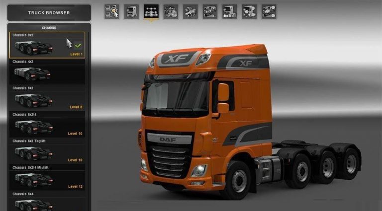 8X4 CHASSIS FOR DAF EURO6 - ETS2 mods download