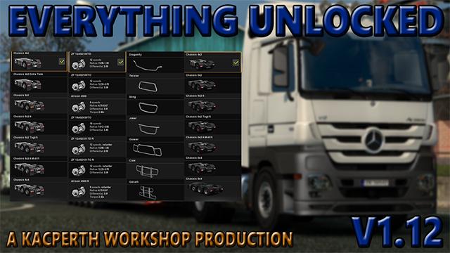 EVERYTHING UNLOCKED V1.12 (1.30.x) - ETS2 mods download