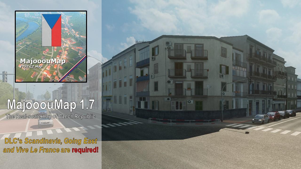 MAJOOOUMAP V1.7 / REAL-SCALE MAP OF CZECH REPUBLIC [1.30.X] - ETS2 mods ...