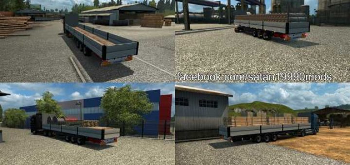 1.36 Vang's open semitrailer with 12 cargoes - ETS2 mods | Euro truck ...