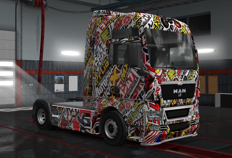 Man TGX mixed Paint for all versions of the game - ETS2 mods download