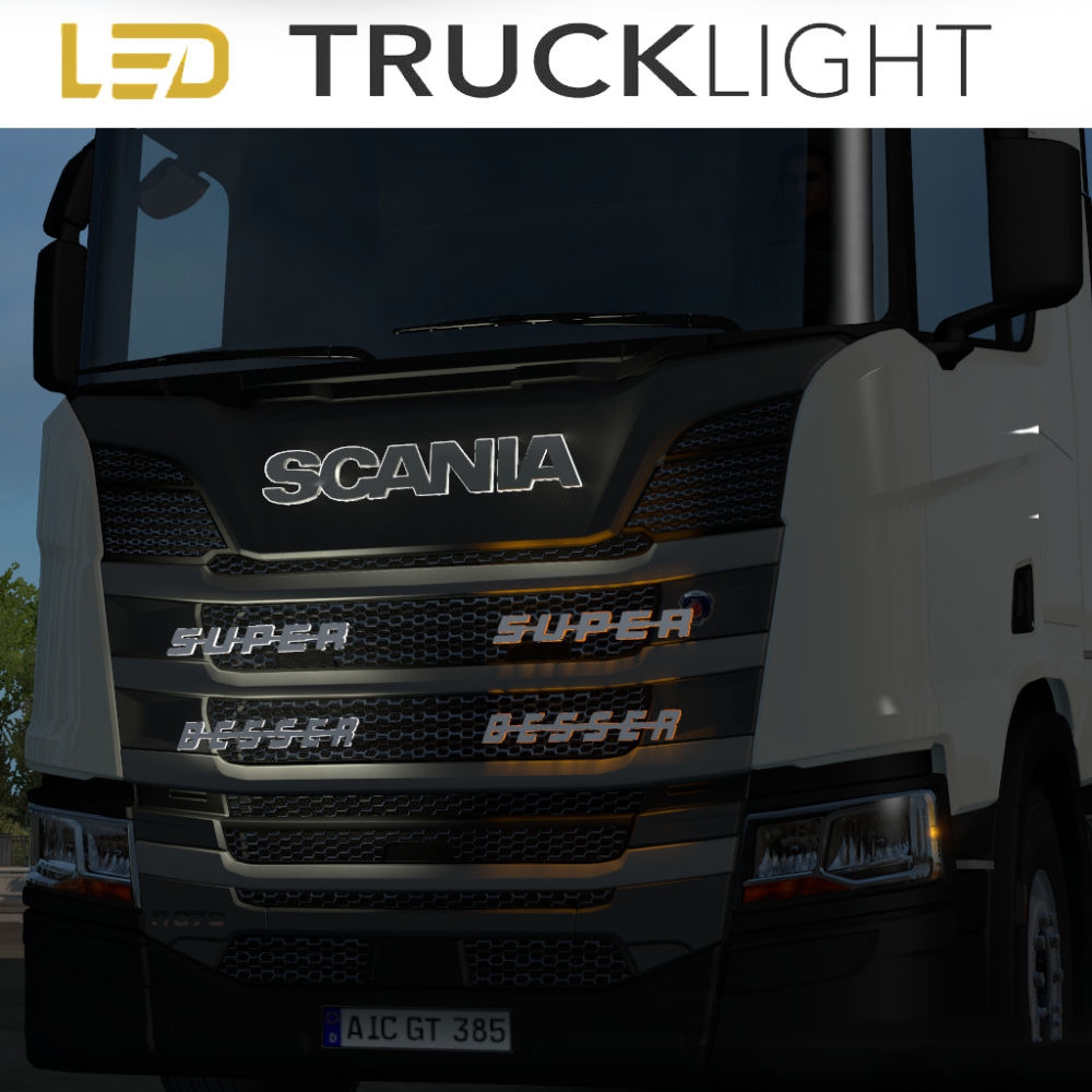 LED Trucklight v2.5 1.34.x - ETS2 mods download