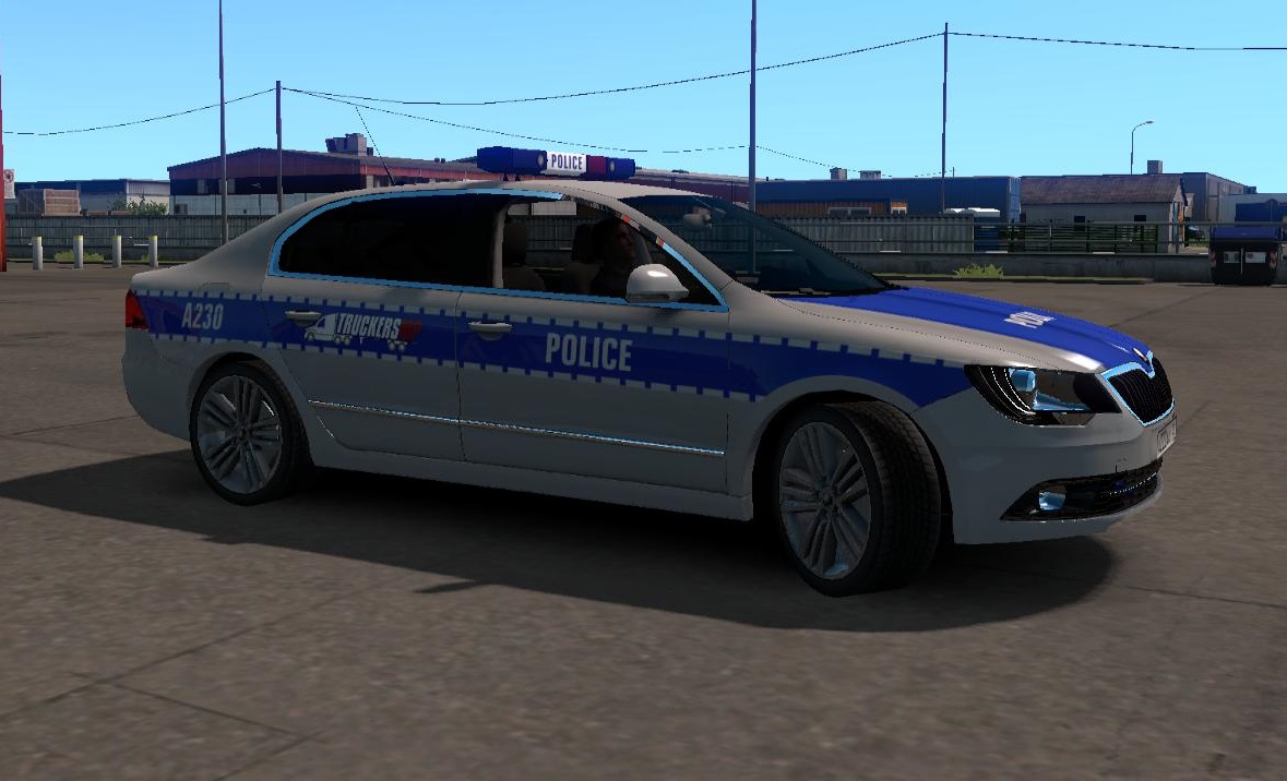 SKODA SUPERB + Police Siren 1.34.x - ETS2 mods download