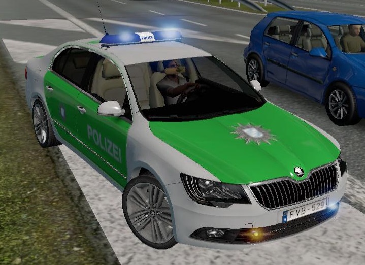 Skoda Bavarian Police Car [1.36.x] - ETS2 mods download