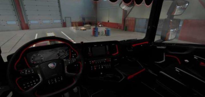 SCANIA WHITE RED INTERIOR 1.22 - ETS2 mods | Euro truck simulator 2 ...
