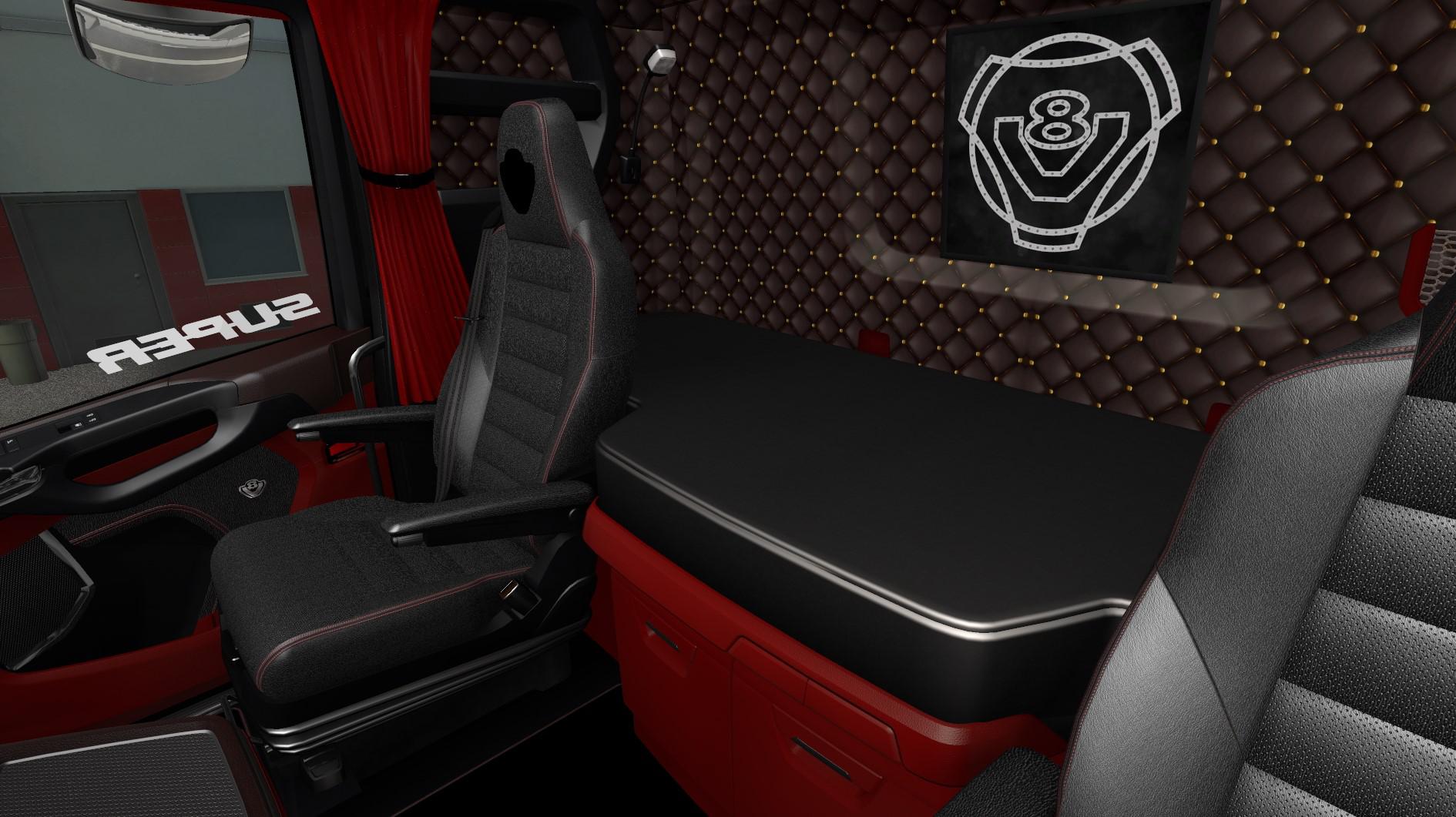 Scania Red Interior v1.1 [1.38.x] - ETS2 mods download
