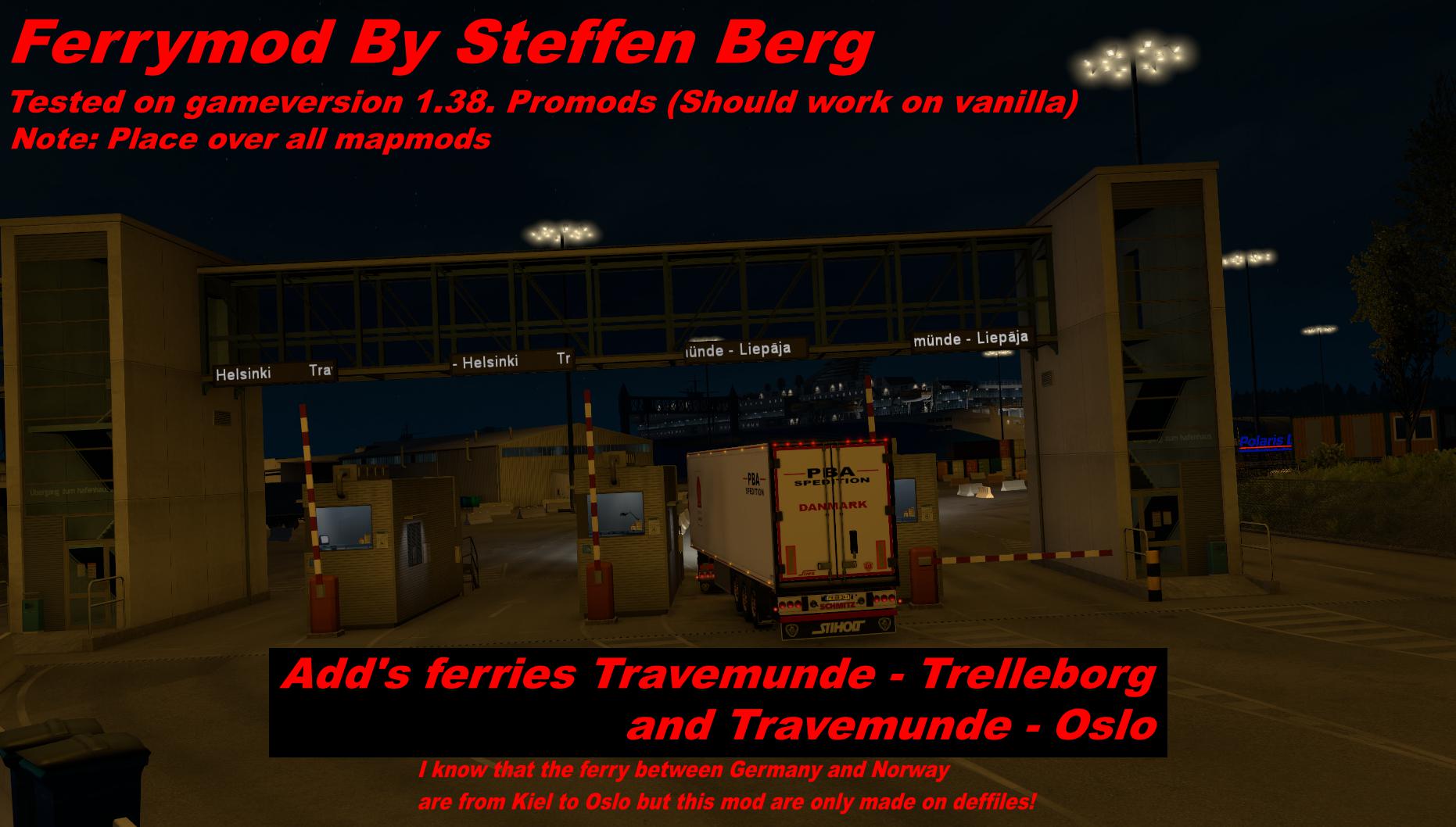 Ferries Connections v1.0 by Steffen Berg [1.38.x] - ETS2 mods download