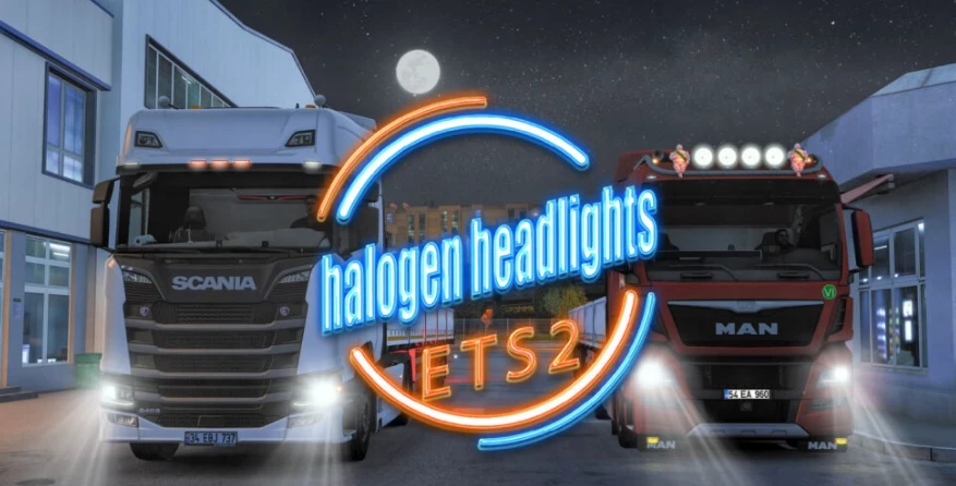 Halogen Headlights [1.41 – 1.42] - ETS2 mods download
