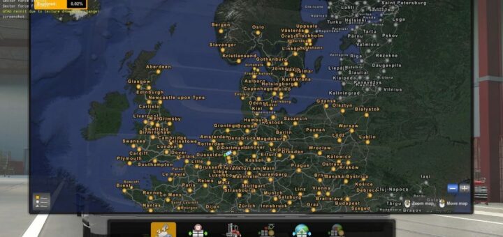 Satellite Map v1.2 - 1.47 - ETS2 mods | Euro truck simulator 2 mods ...