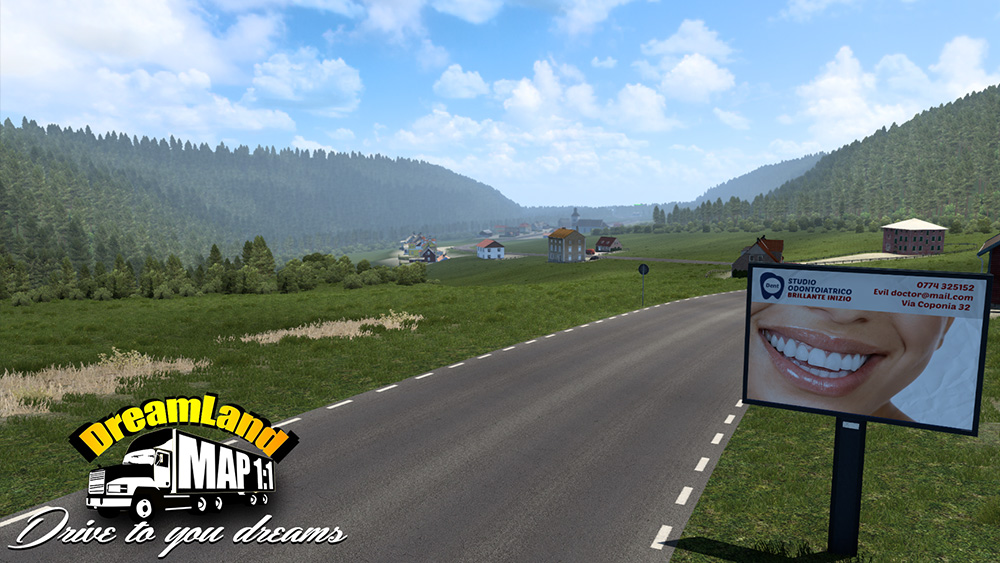 DreamLand Map v0.1 (1:1 Scale) - 1.47 - ETS2 mods download