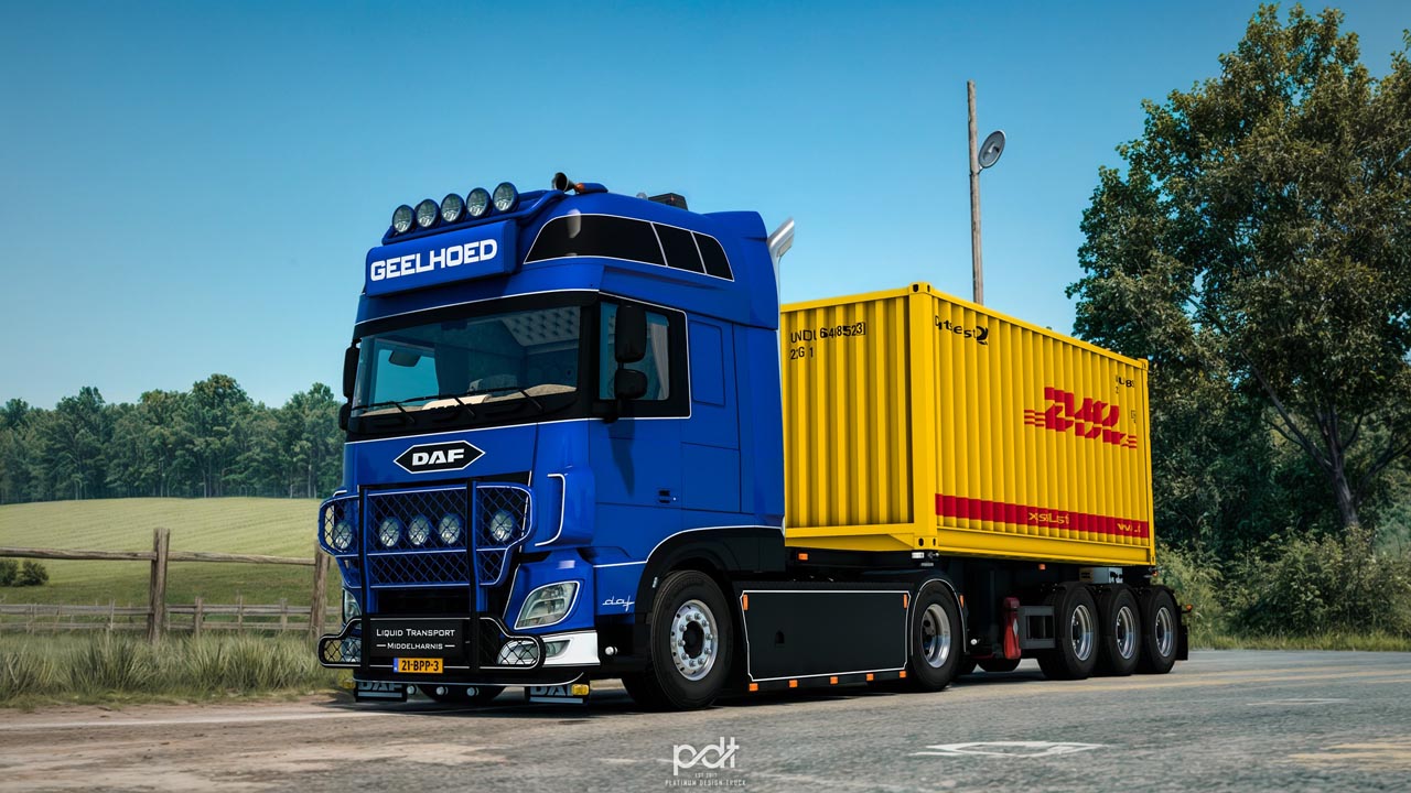 Daf XF106 480 Gebroeders Geelhoed + Trailer v7.0 1.53 - ETS2 mods download