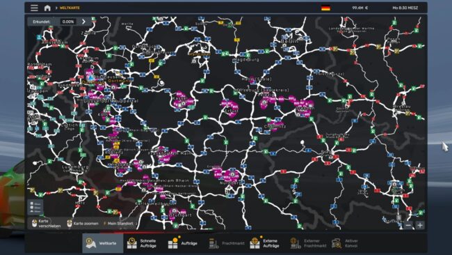 Project Extended Roads v0.06 1.57 - ETS2 mods download